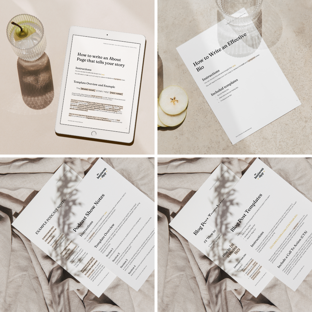 Website Copy Template Bundle – The Luminous Shop